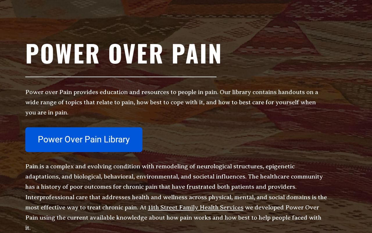 Power Over Pain